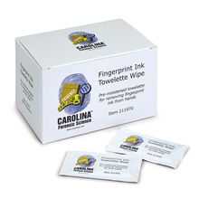 Carolina® Fingerprint Ink Towelette Wipes, Pack of 100 | Carolina ...