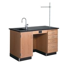 Instructor's Desk with Sink on Left | Carolina Biological Supply