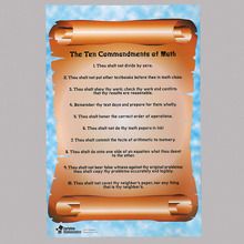 The 10 Commandments of Math Chart | Carolina Biological Supply
