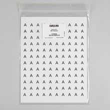 A-E stickers for labeling, pack of 5 sheets | Carolina Biological Supply