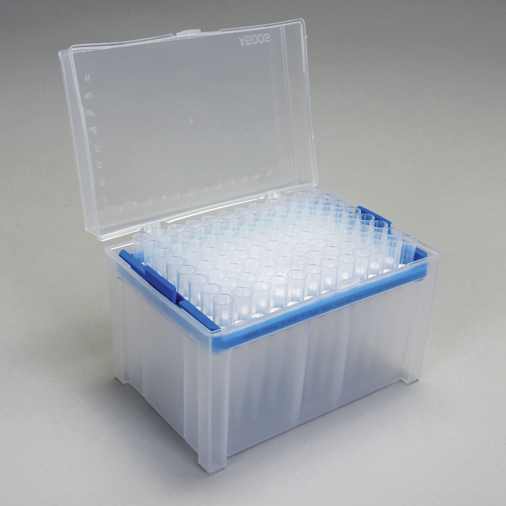 Filtered Micropipet Tips (100 to 1,000 µL), Sterile, Rack of 96 ...
