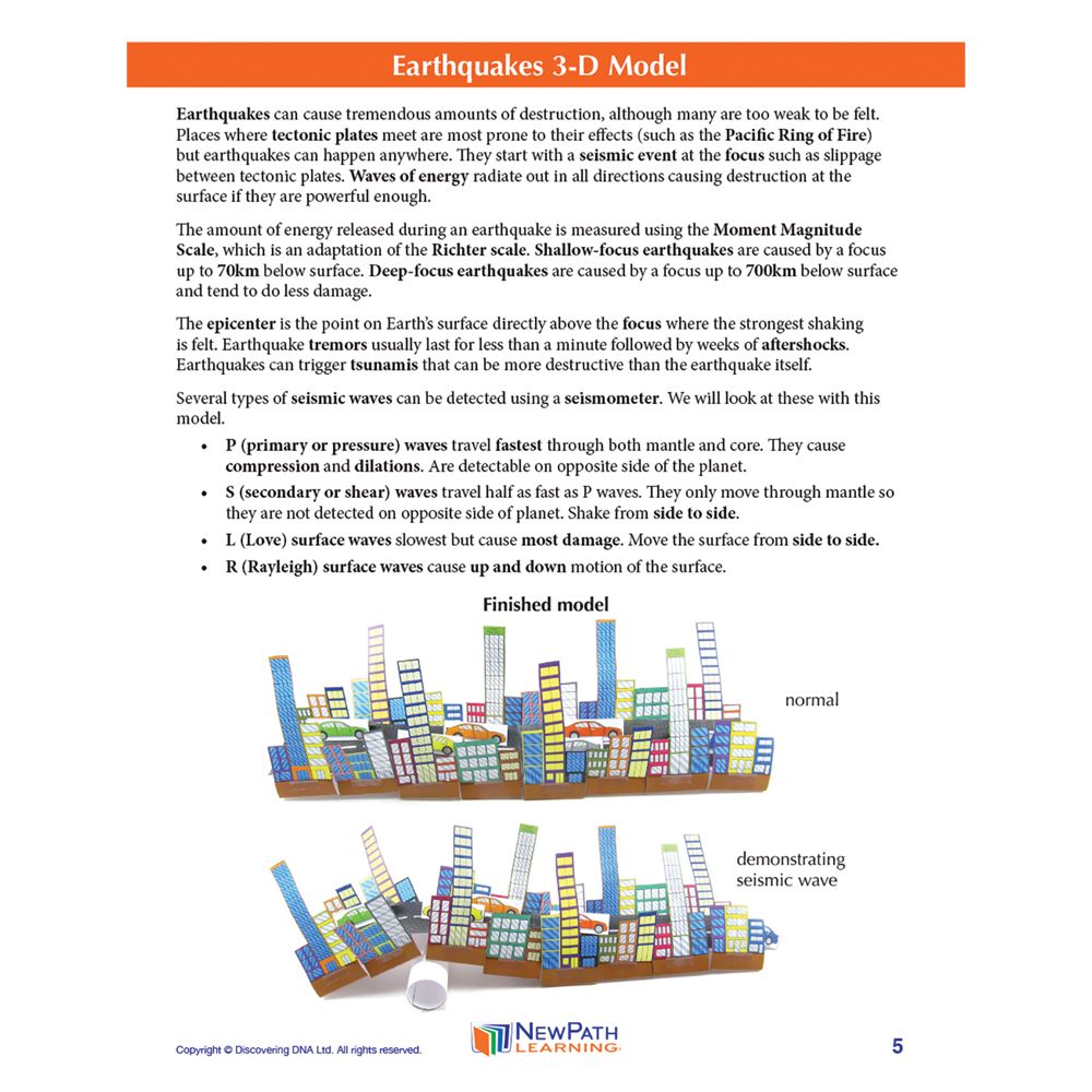 Origami Organelles™ 3-D Paper Model Kit: Earthquakes | Carolina ...