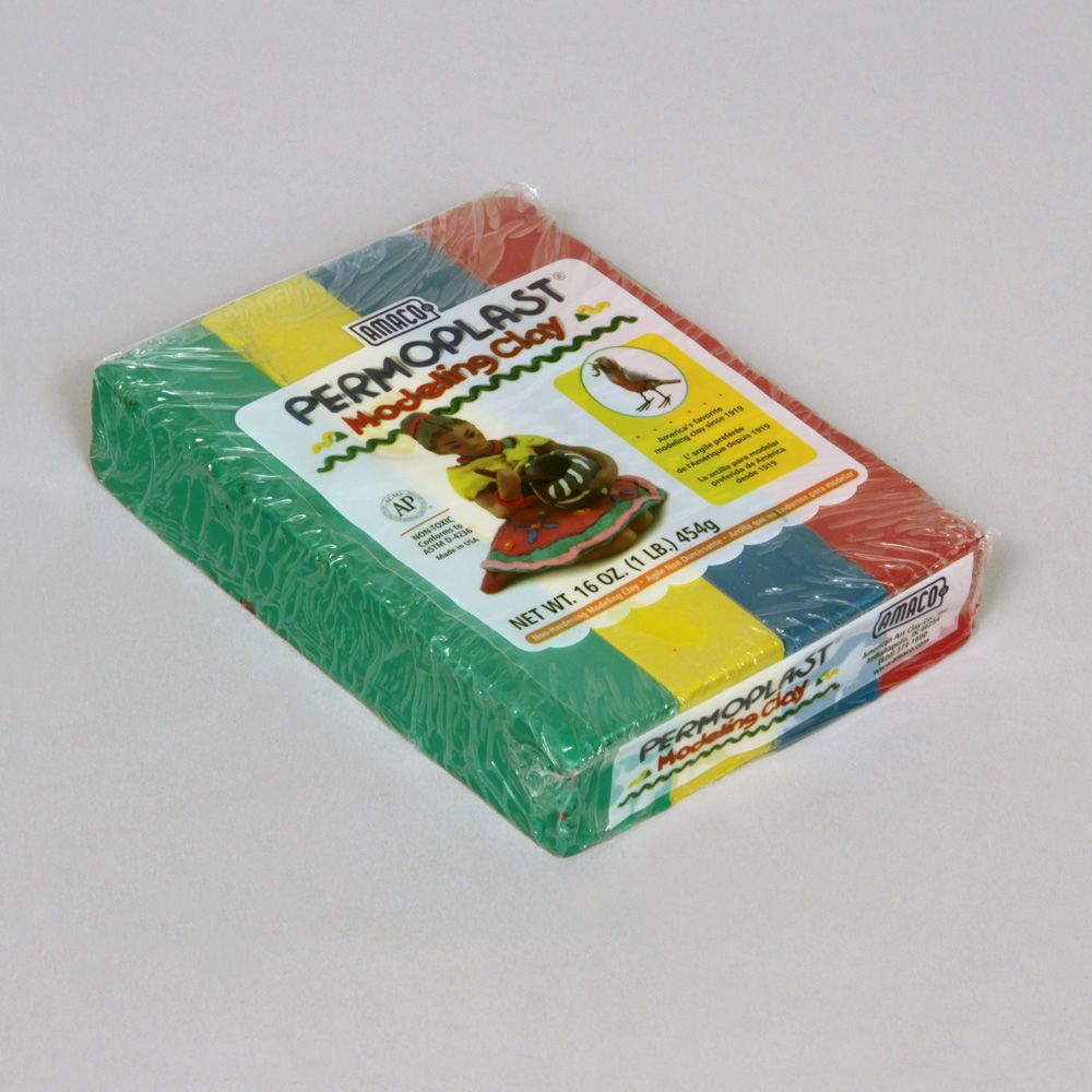 Modeling Clay Assortment 2 (blue, yellow, red, green), 1 lb | Carolina ...