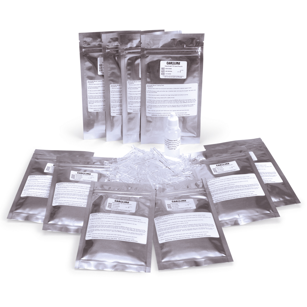 Carolina® Blood Typing Card, Bulk Pack, 100 Cards | Carolina Biological ...