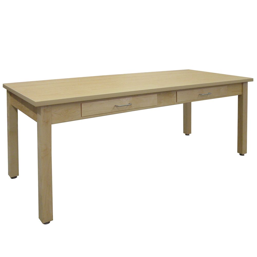 Planning Table, 2-Drawer, Maple Top (165 lb) | Carolina Biological Supply