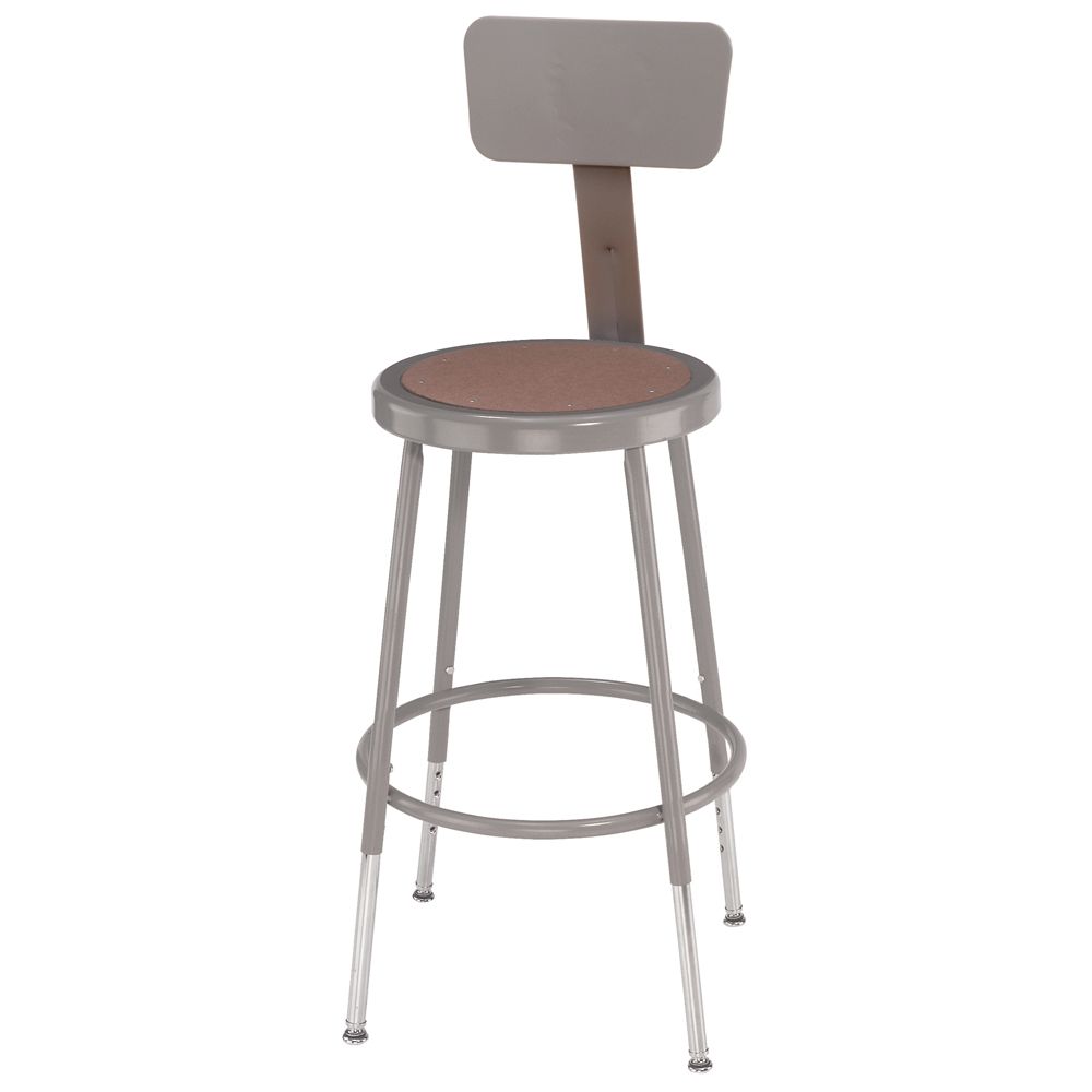 Hardboard Seat Stool with Backrest 19 to 27" H | Carolina Biological Supply