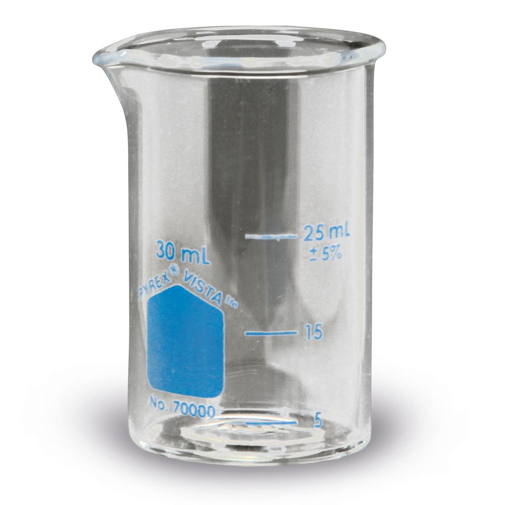 Pyrex® Vista™ Beaker, 30 mL, Pack of 12 | Carolina Biological Supply