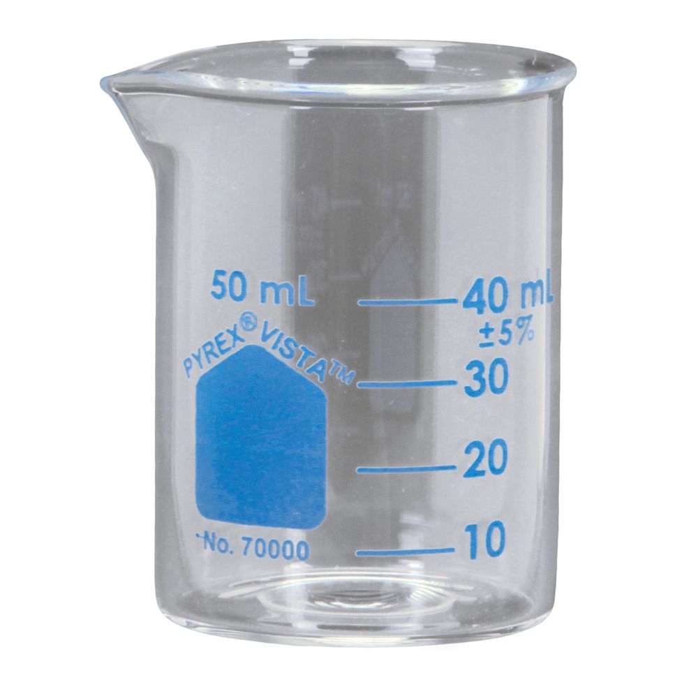 Pyrex® Vista™ Beaker, 50 mL, Pack of 12 | Carolina Biological Supply