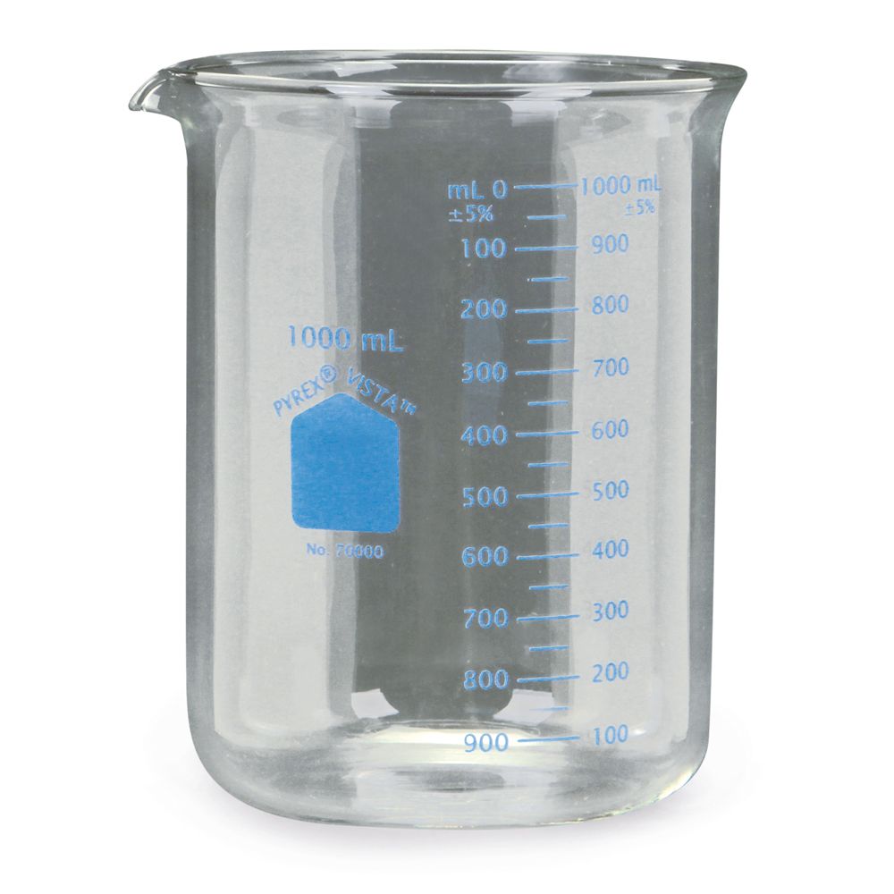 Pyrex® Vista™ Beaker, 1,000 mL, Pack of 6 | Carolina Biological Supply