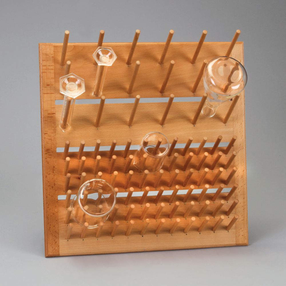 Draining Rack, 72 Pins 3 in and 18 Pins 5 in | Carolina Biological Supply