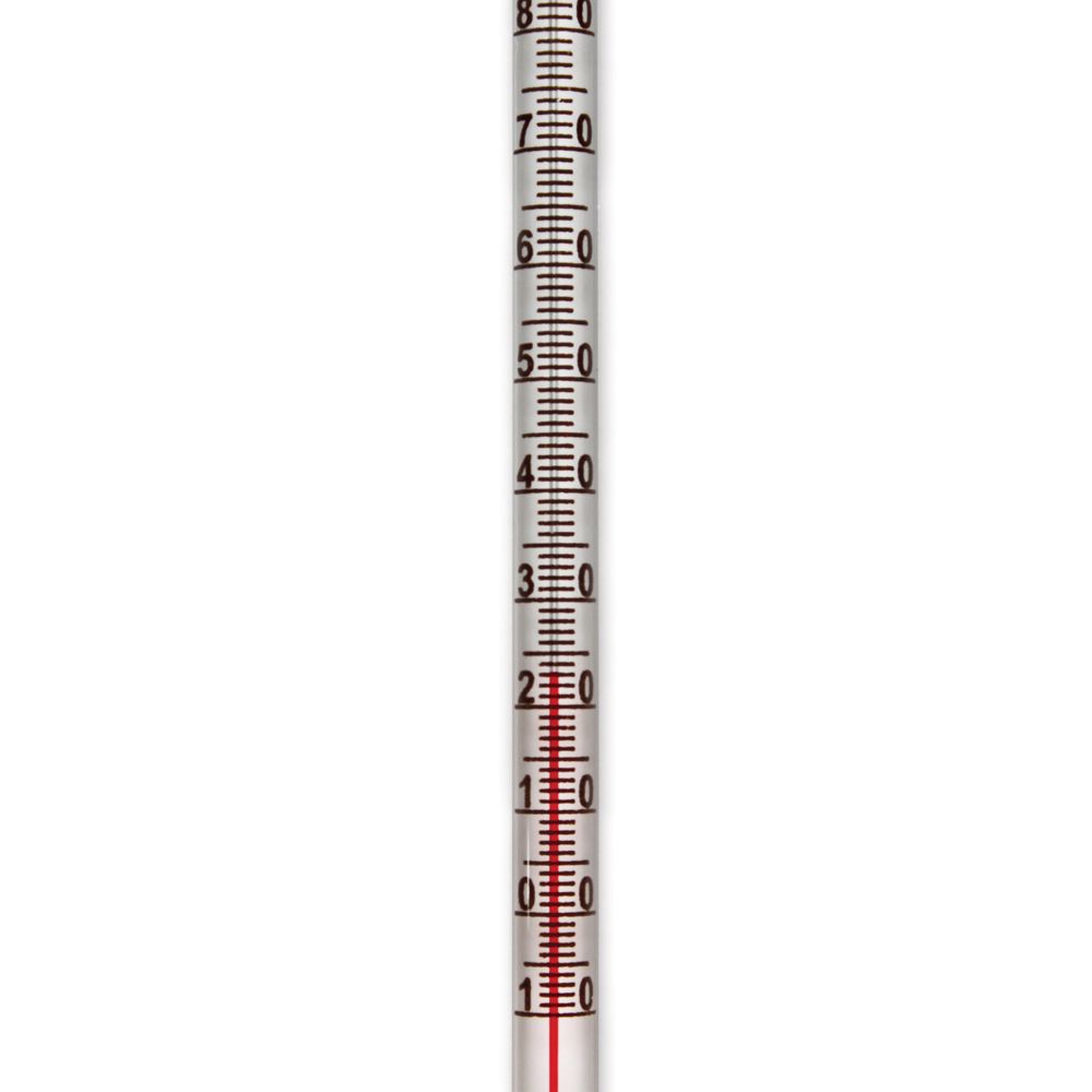 Red Spirit-Filled Partial Immersion 6" Thermometer ( -10 to 110 C ...