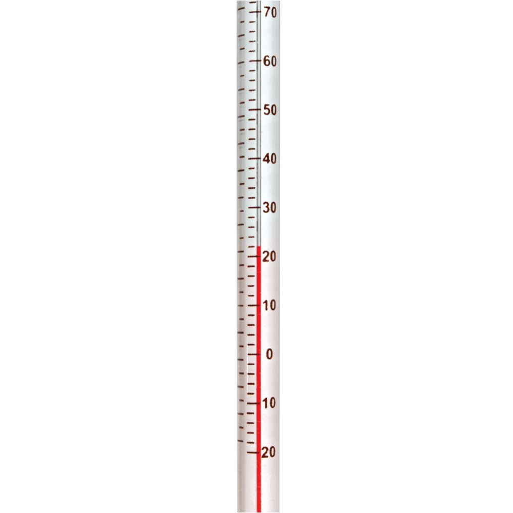 Red Spirit-Filled Partial Immersion 6" Thermometer (-10 to 110 C; 0 to ...