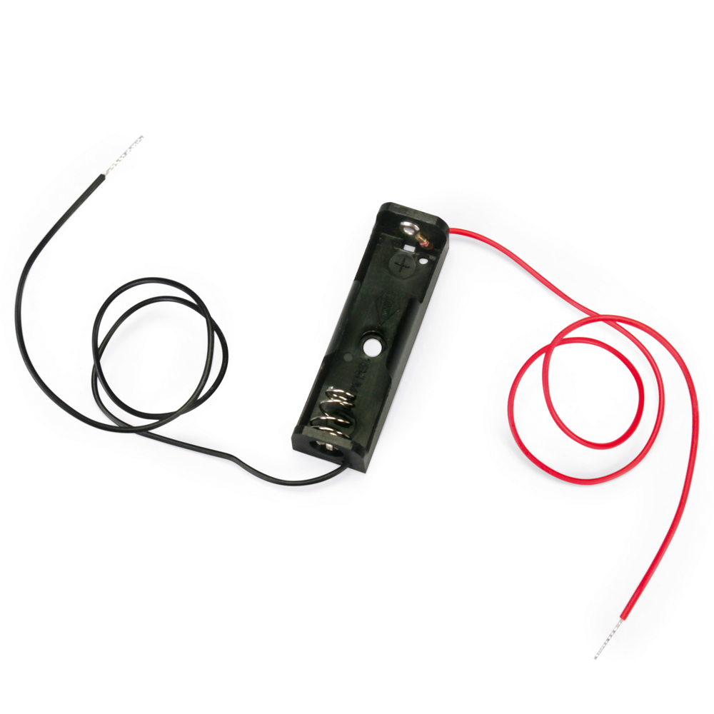 Single AA Battery Holder with 2 Wires | Carolina Biological Supply