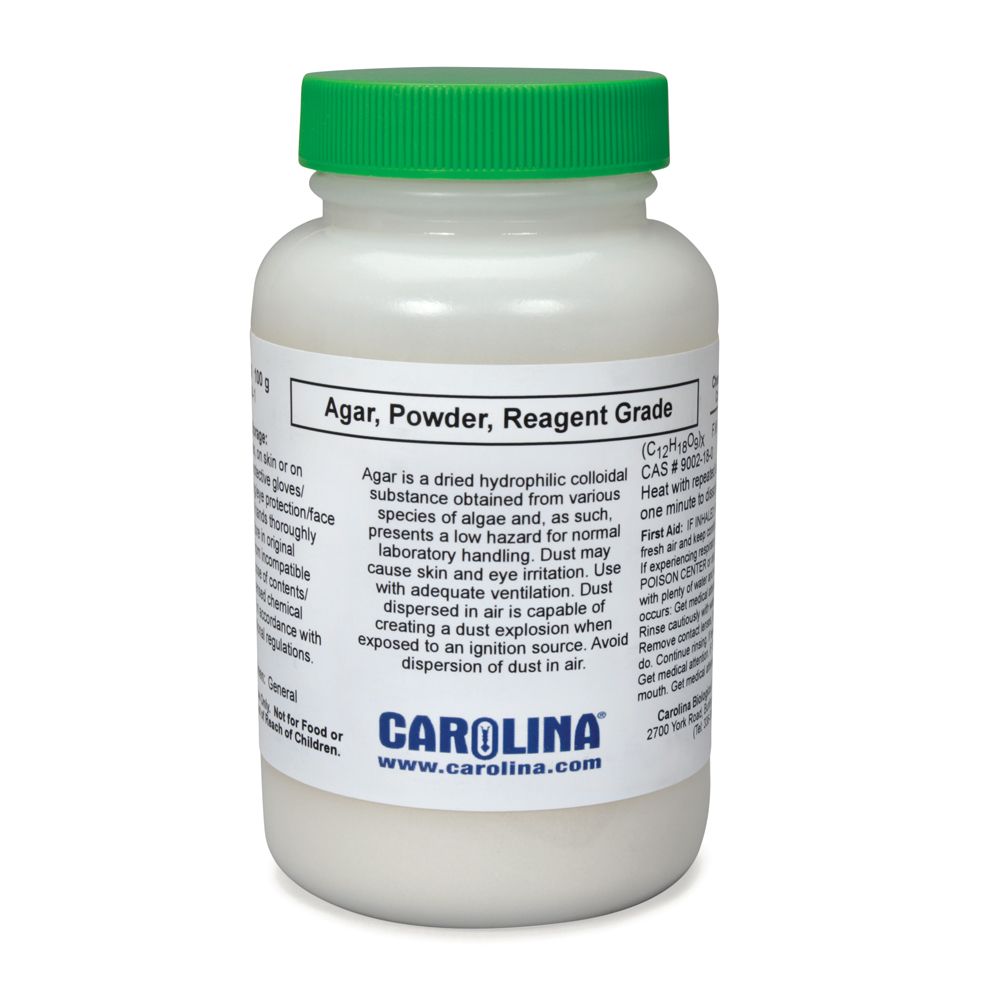 Agar Powder, Reagent Grade, 100 g | Carolina Biological Supply