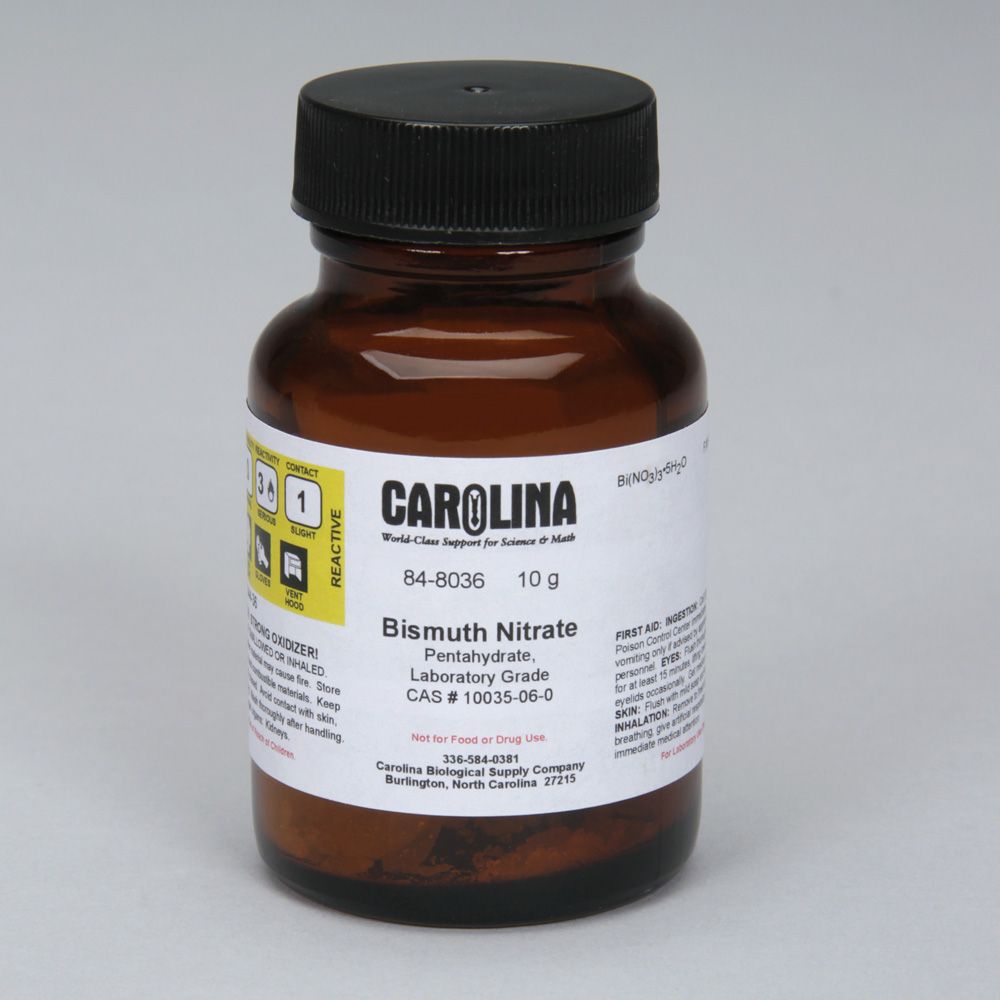 Bismuth Nitrate, Laboratory Chemical Grade | Carolina Biological Supply