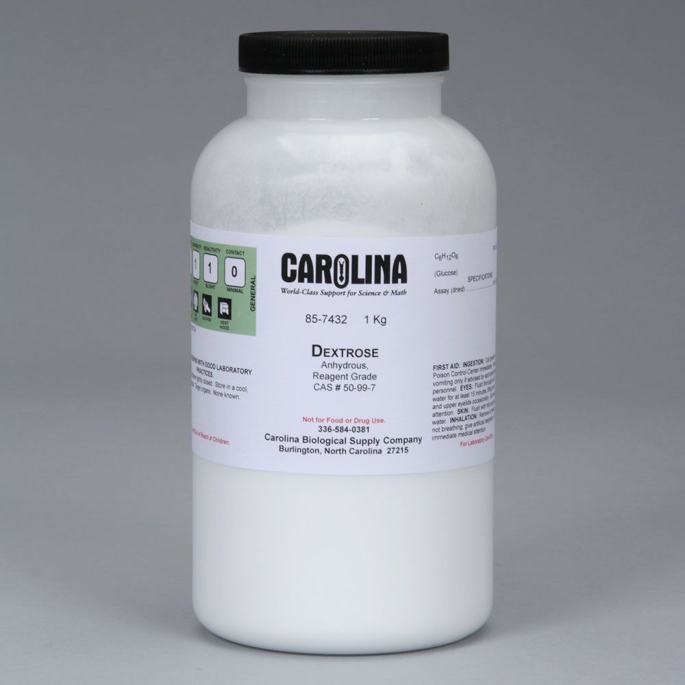 Dextrose, Anhydrous, Granular, Reagent Grade, 1 kg | Carolina ...