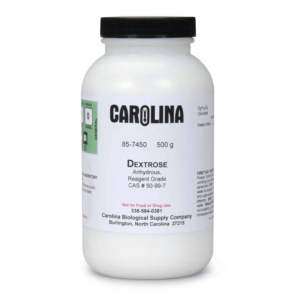 Dextrose, Anhydrous, Powder, Reagent Grade, 500 g | Carolina Biological ...