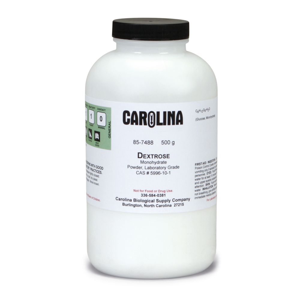 Dextrose, Monohydrate, Powder, Laboratory Grade, 500 g | Carolina ...