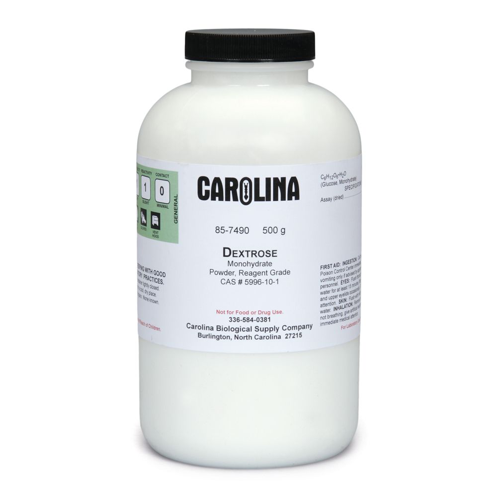 Dextrose, Monohydrate, Powder, Reagent Grade, 500 g | Carolina.com