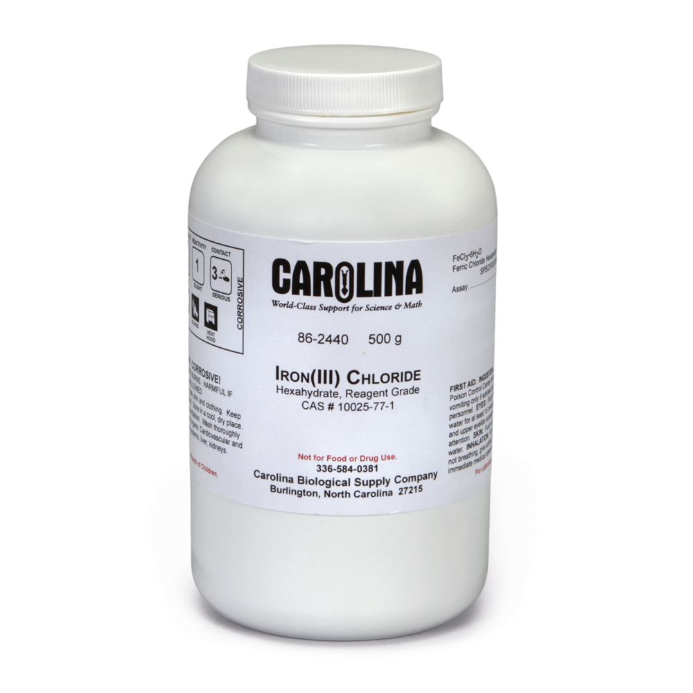 Ferric Chloride, Lump, 6-Hydrate, Reagent Grade, 500 g | Carolina ...