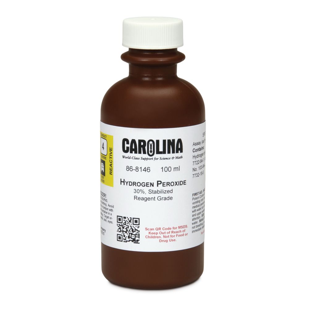 Hydrogen Peroxide, 30%, Reagent Grade, 100 mL | Carolina Biological Supply