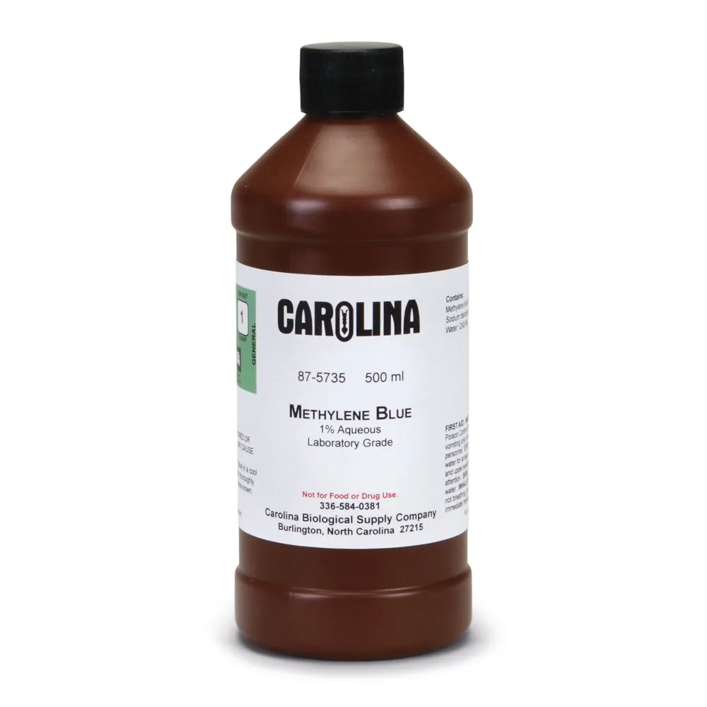Methylene Blue Solution, 1.0% Aqueous, Laboratory Grade, 500 mL ...
