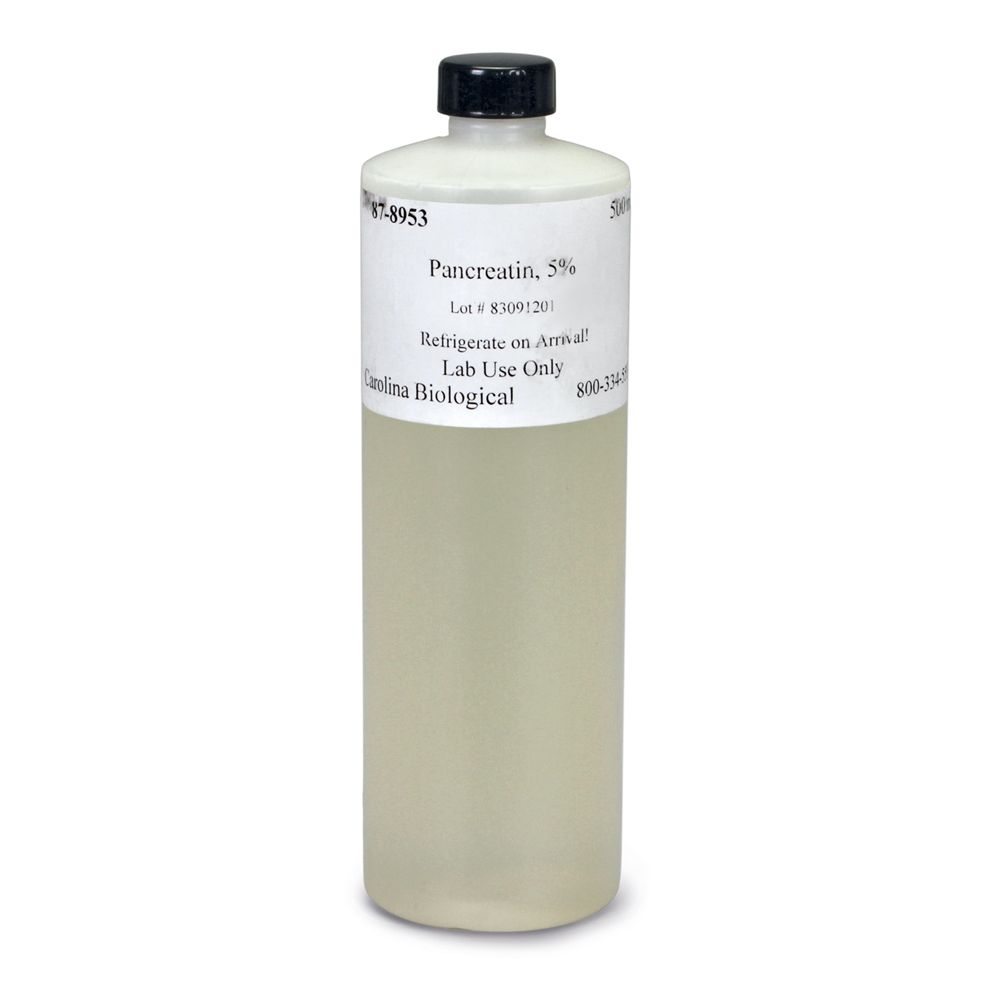 Pancreatin, 5% Aqueous, Laboratory Grade, 500 mL | Carolina Biological ...