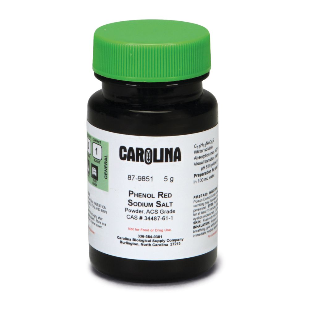 Phenol Red, Sodium Salt, ACS Grade, 5 g | Carolina Biological Supply