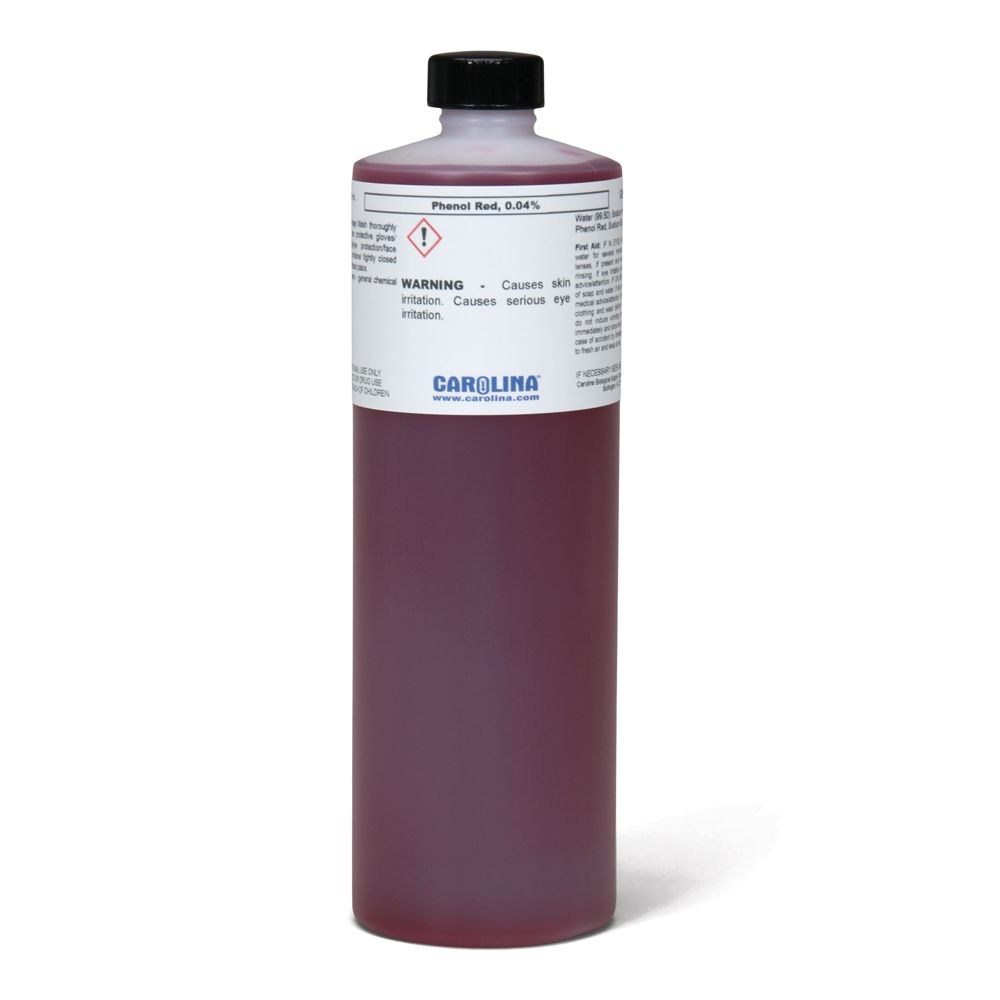 Phenol Red, Sodium Salt, 0.04% Aqueous, Laboratory Grade, 500 mL ...