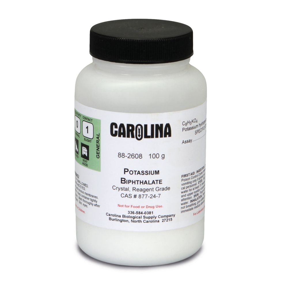 Potassium Biphthalate, Crystal, Reagent Grade, 100 g | Carolina ...