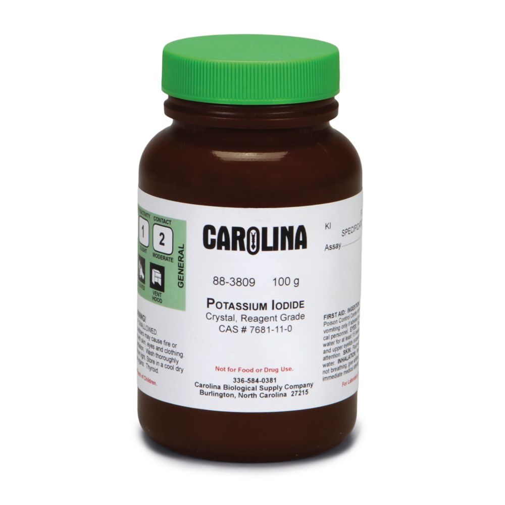 Potassium Iodide, Crystal, Reagent Grade, 100 g | Carolina Biological ...
