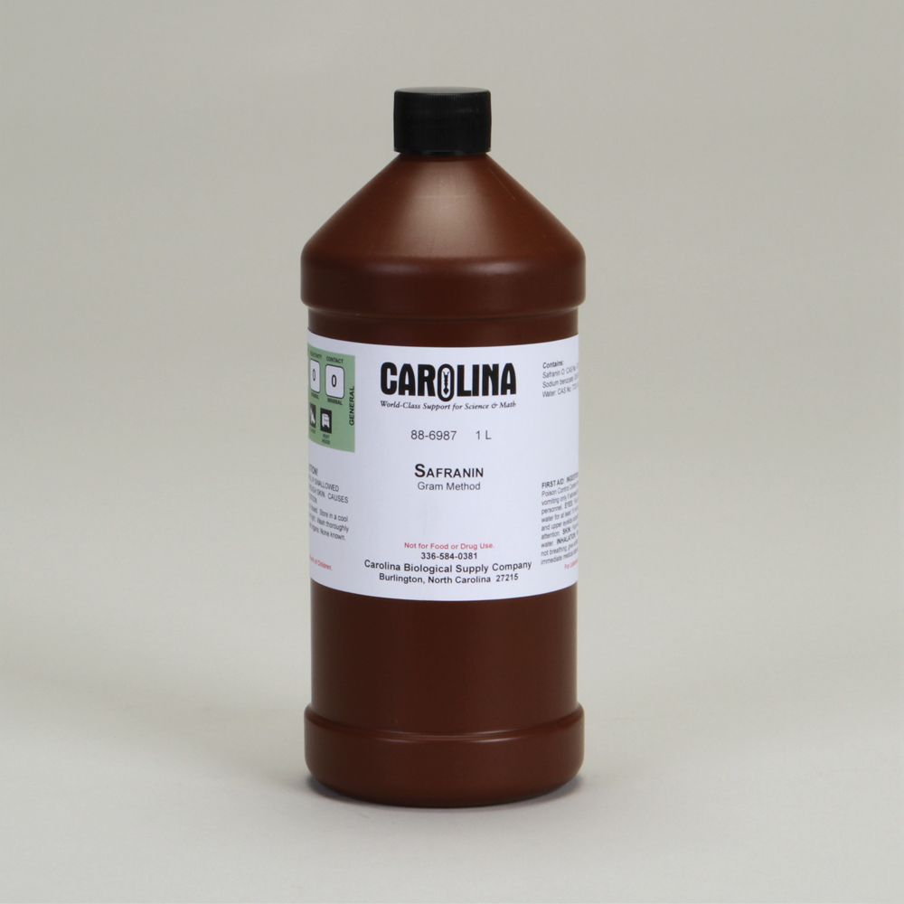 Safranin O, Reddish, Gram Method, Laboratory Grade, 1 L | Carolina ...