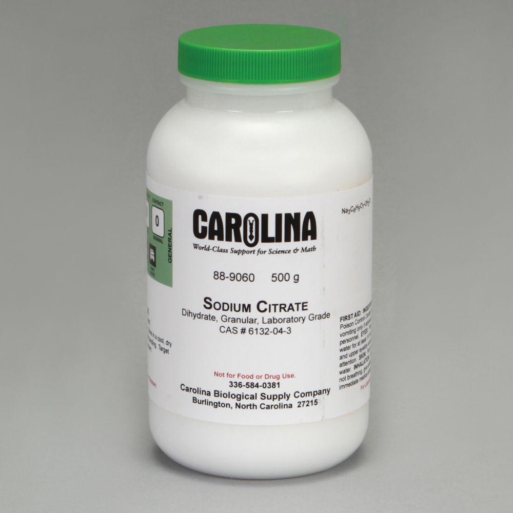 Sodium Citrate, Dihydrate, Granular, Laboratory Grade, 500 g | Carolina ...