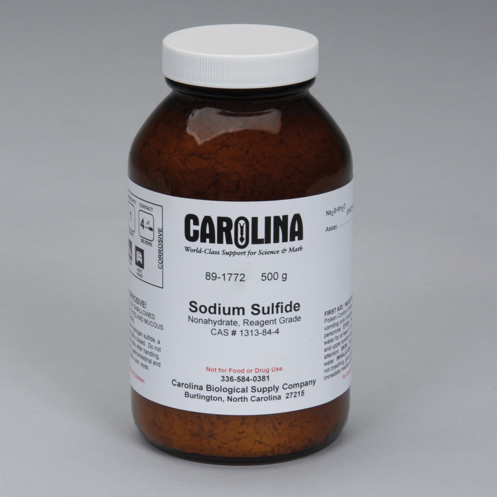 Sodium Sulfide, Nonahydrate, Crystal, Reagent Grade, 500 g | Carolina ...
