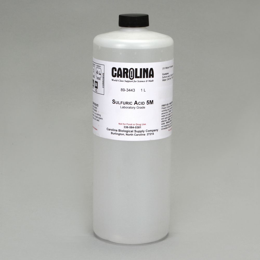 Sulfuric Acid, 5 M (40% v/v), Laboratory Grade, 1 L | Carolina ...