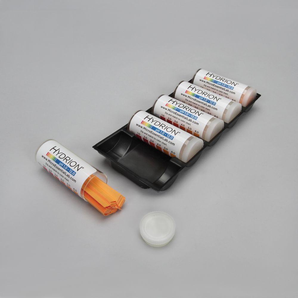 Hydrion Jumbo pH Strips, Wide Range, pH 1-12, 100 Strips per Vial, Pack ...