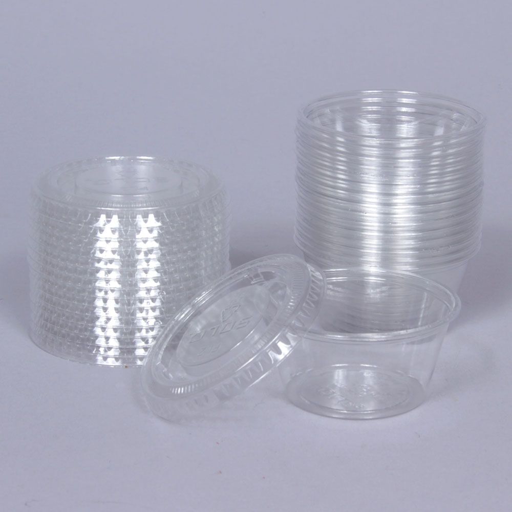 Cup, Plastic, 2 oz, with Lid, Pack of 16 | Carolina.com