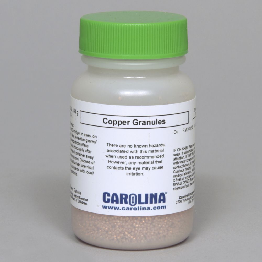 Copper, Granules, 150 g | Carolina Biological Supply