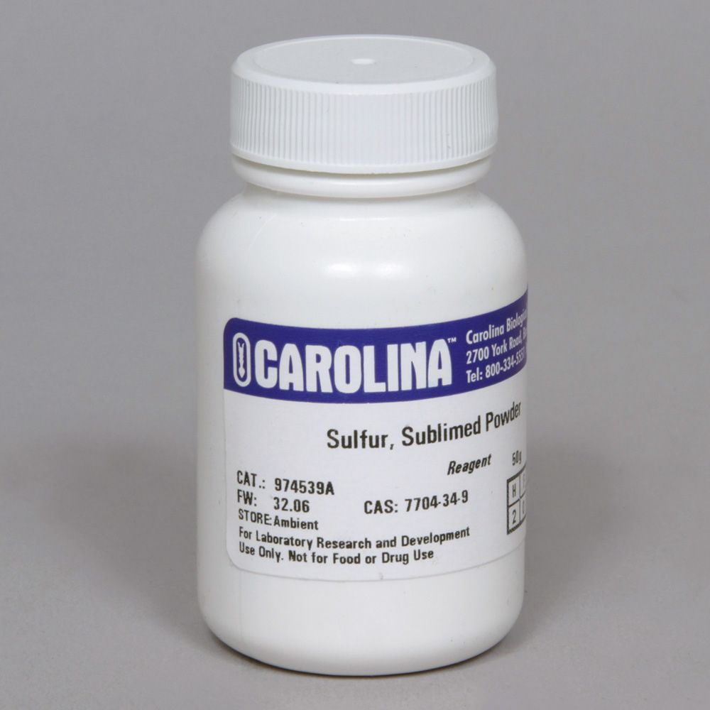 Sulfur Powder, 50 g | Carolina Biological Supply