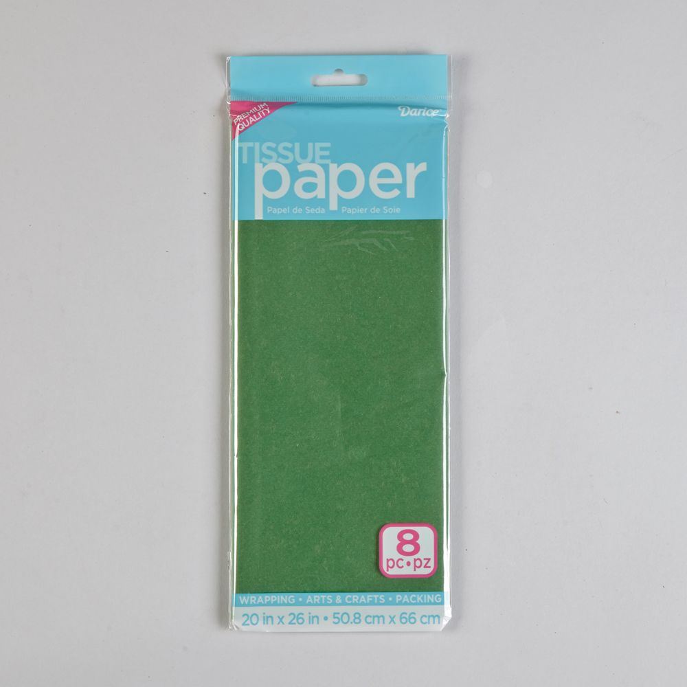 Green Tissue paper, pack of 8 | Carolina.com