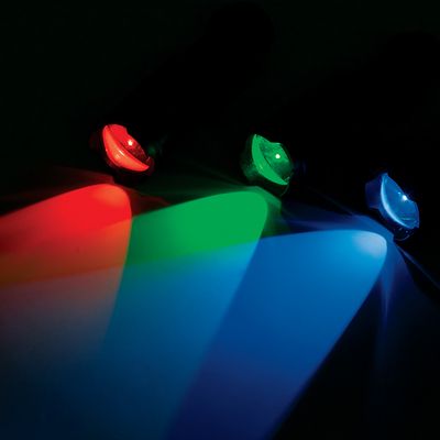 Flashlights, LED, Set of 3 (red, green, blue), with Batteries ...