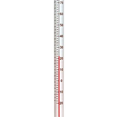 Red Spirit-Filled Partial Immersion 6" Thermometer (-10 to 110 C; 0 to ...