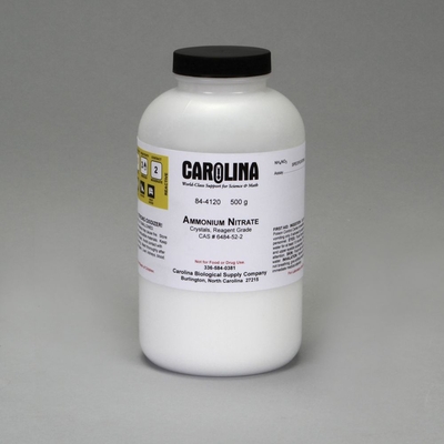Ammonium Nitrate, Crystal, Reagent Grade, 500 g | Carolina Biological ...