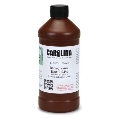 Bromthymol Blue, 0.04% Aqueous, Laboratory Grade, 500 mL | Carolina ...