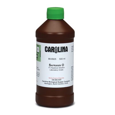 Safranin O, Reddish, 1% Aqueous, Laboratory Grade, 500 mL | Carolina ...