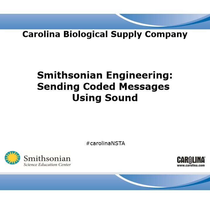 Smithsonian Engineering: Sending Coded Messages Using Sound | Carolina.com